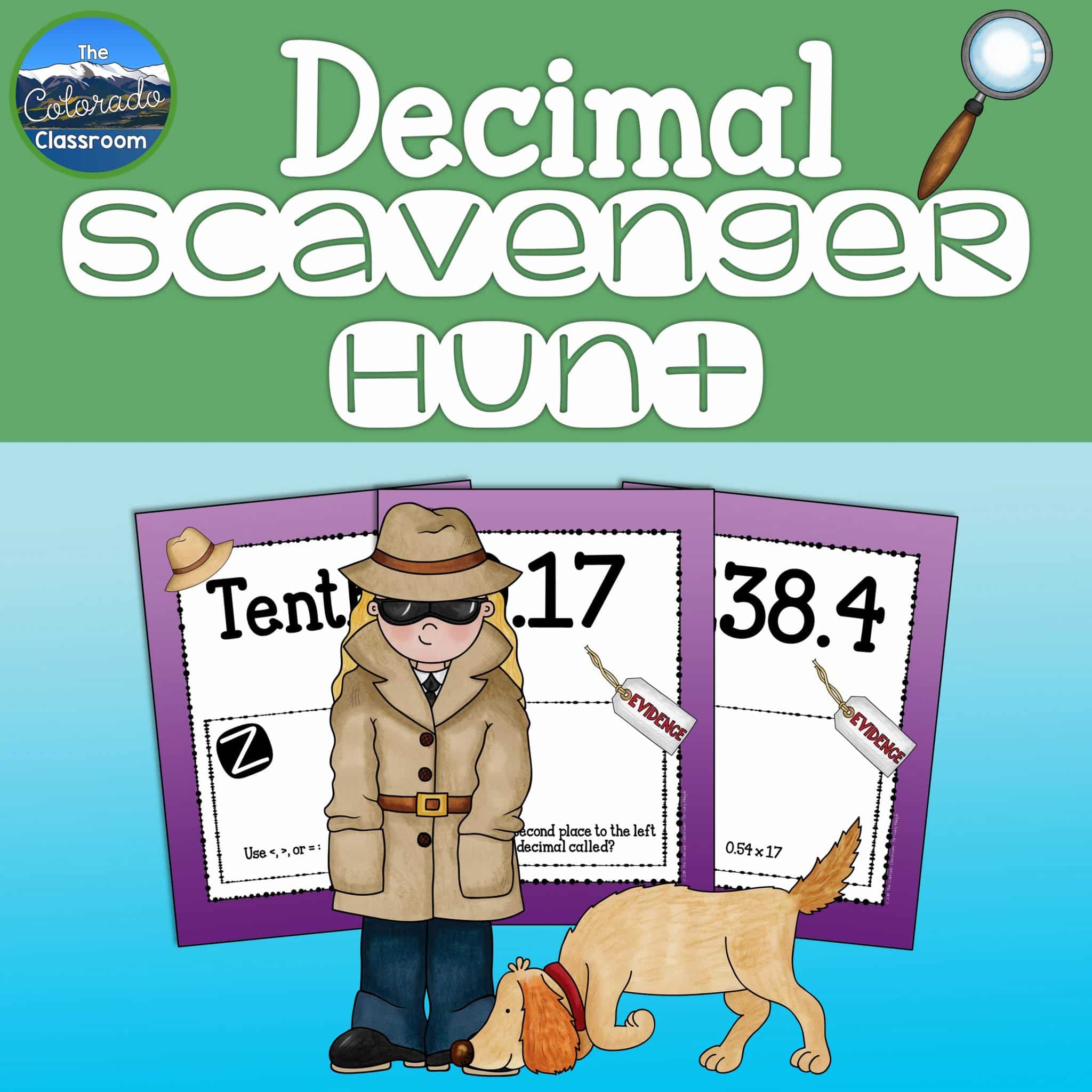 Decimals Scavenger Hunt Math Game The Colorado Classroom