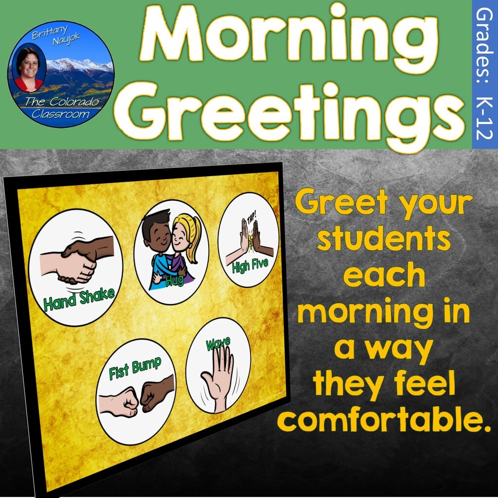 Morning Greetings Action Poster - The Colorado Classroom