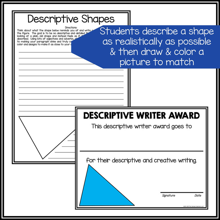 Descriptive Writing Activity With Shapes - 8 Shapes To Boost Student ...
