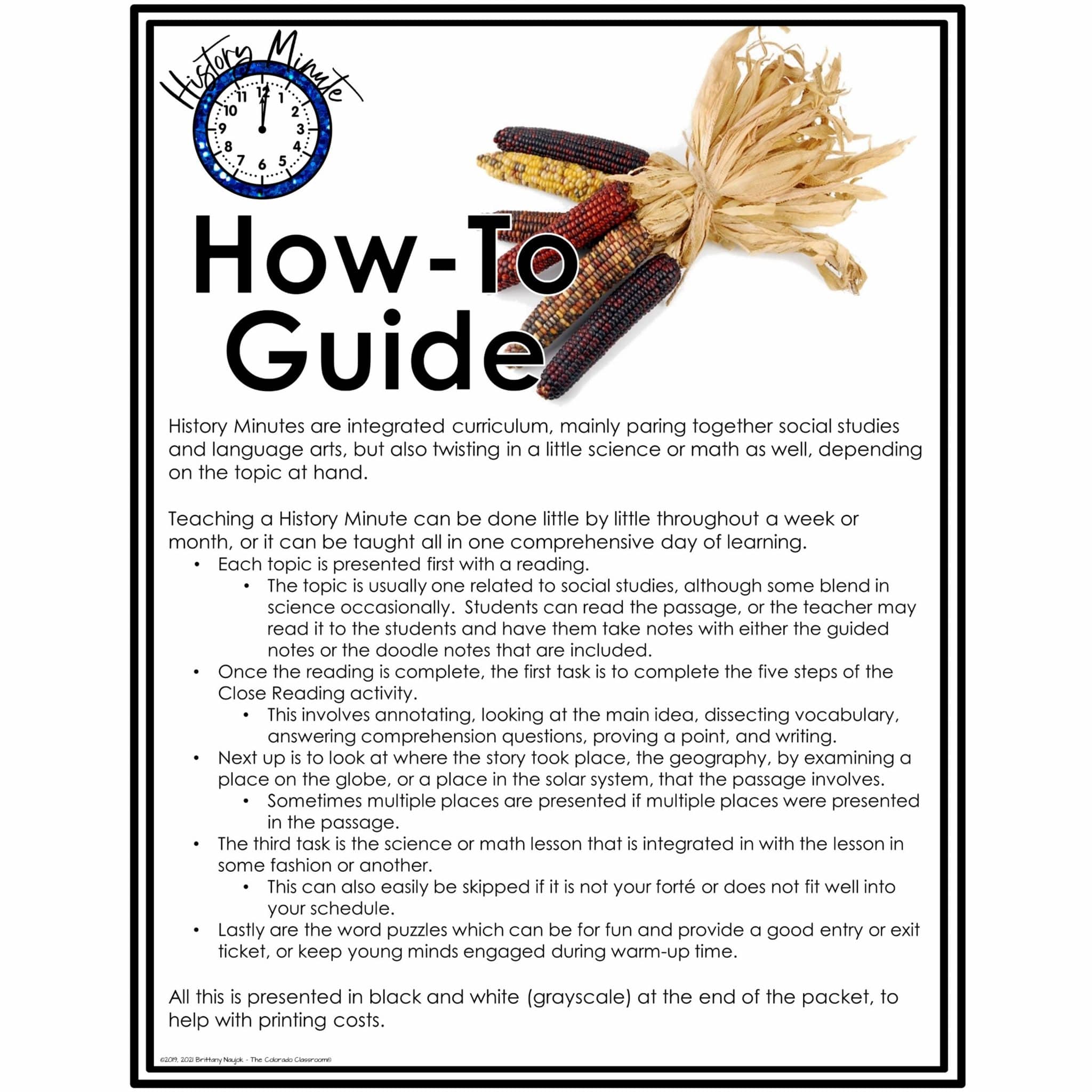 The First Thanksgiving Reading Math Activities - The Colorado Classroom