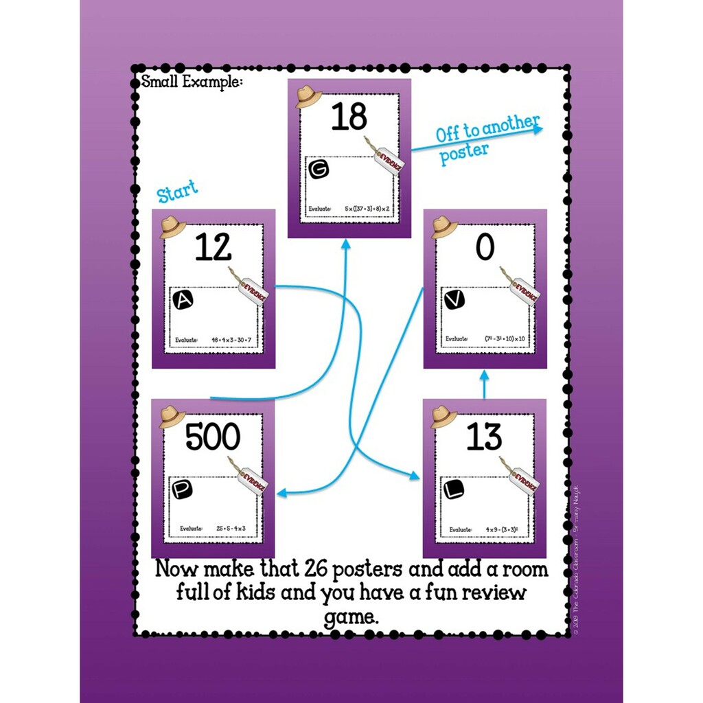 Order Of Operations Scavenger Hunt Game - The Colorado Classroom