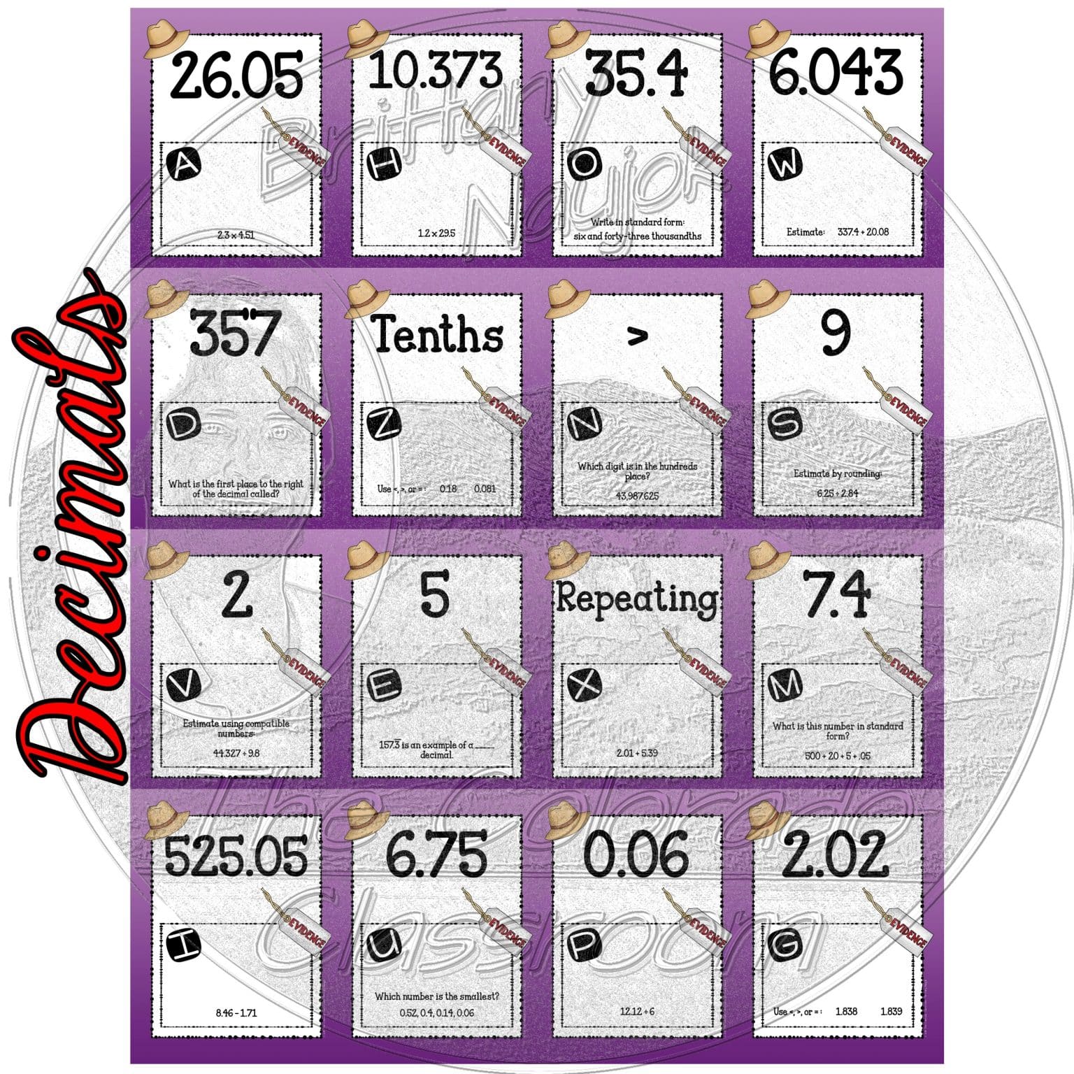 6th Grade Mathematics Scavenger Hunt Bundle