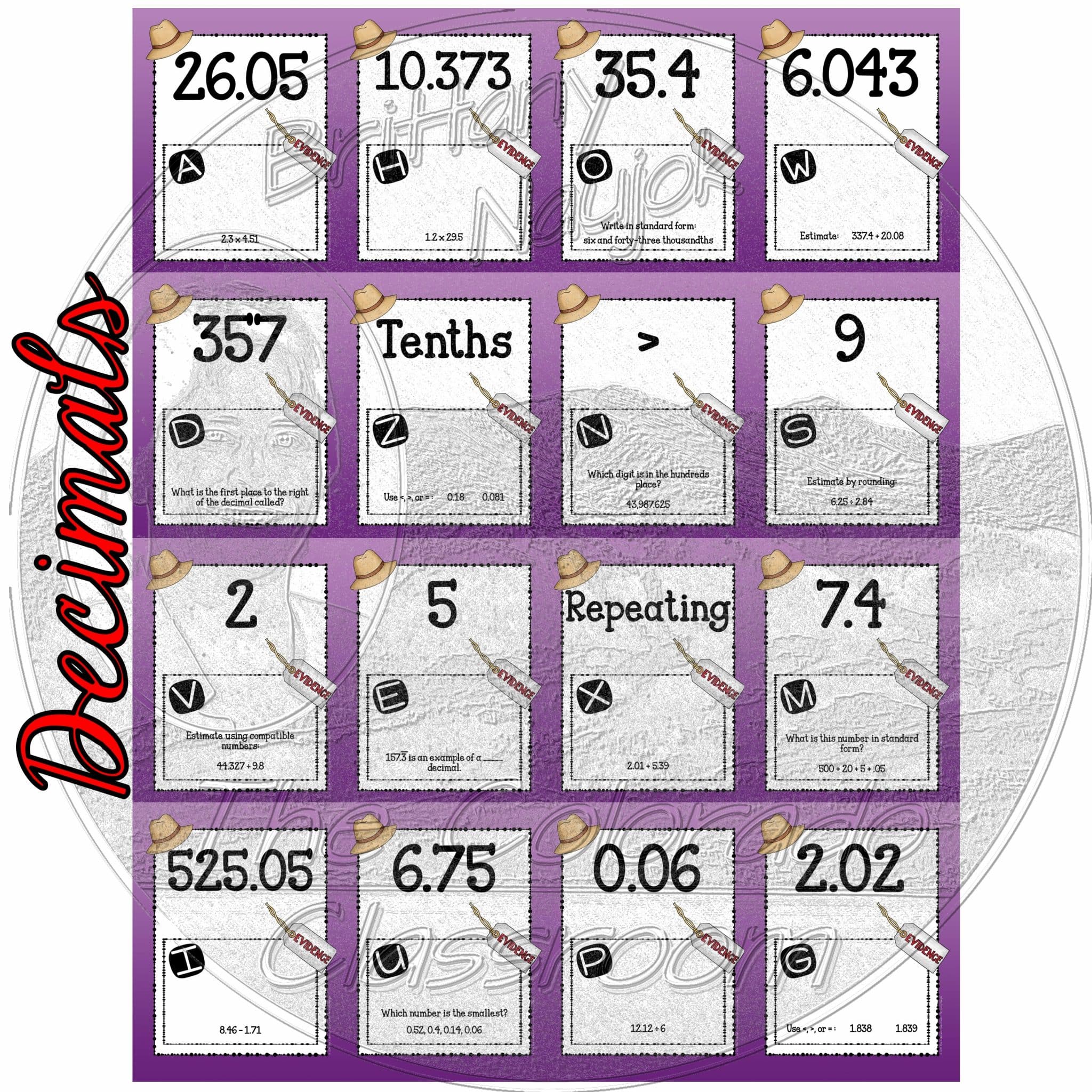 6th Grade Mathematics Scavenger Hunt Bundle