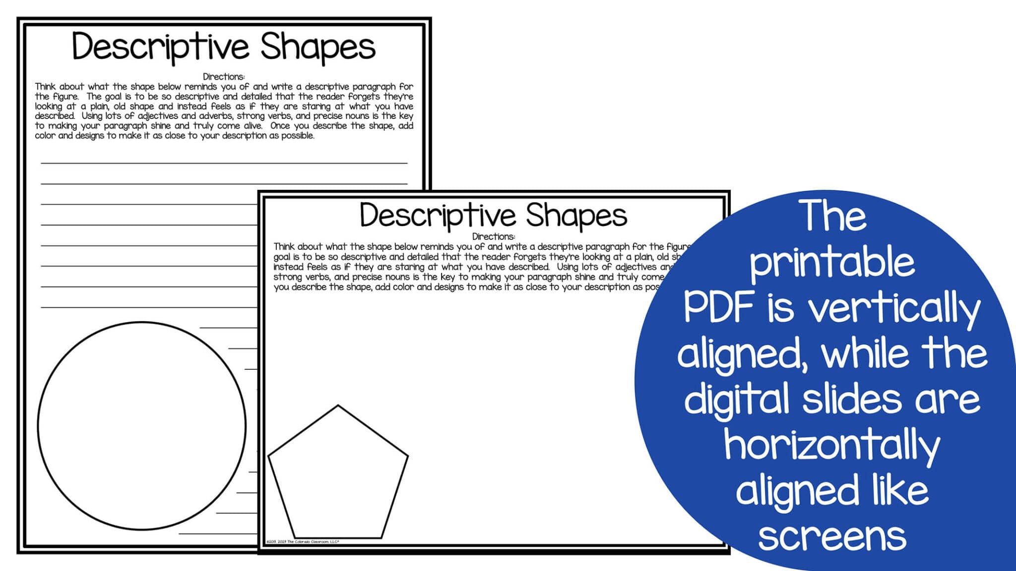 Descriptive Writing Activity With Shapes - 8 Shapes To Boost Student ...