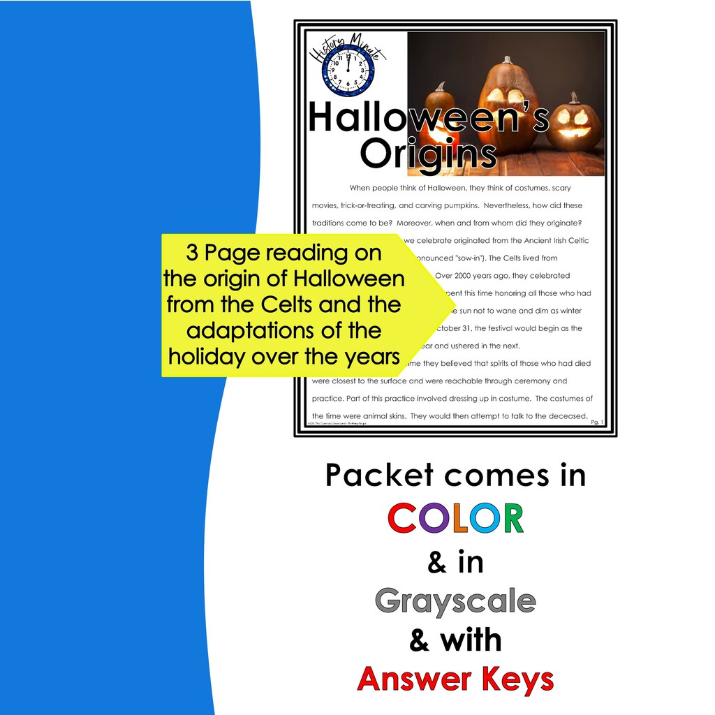 History Minute - Origins Of Halloween Reading - The Colorado Classroom