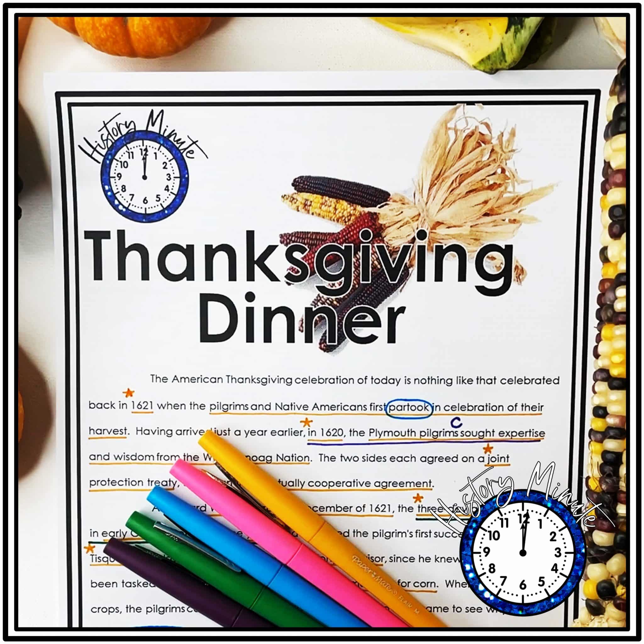 The First Thanksgiving Reading Math Activities - The Colorado Classroom