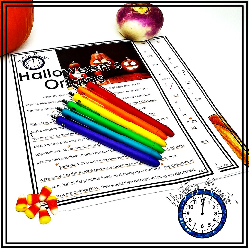 History Minute - Origins Of Halloween Reading - The Colorado Classroom