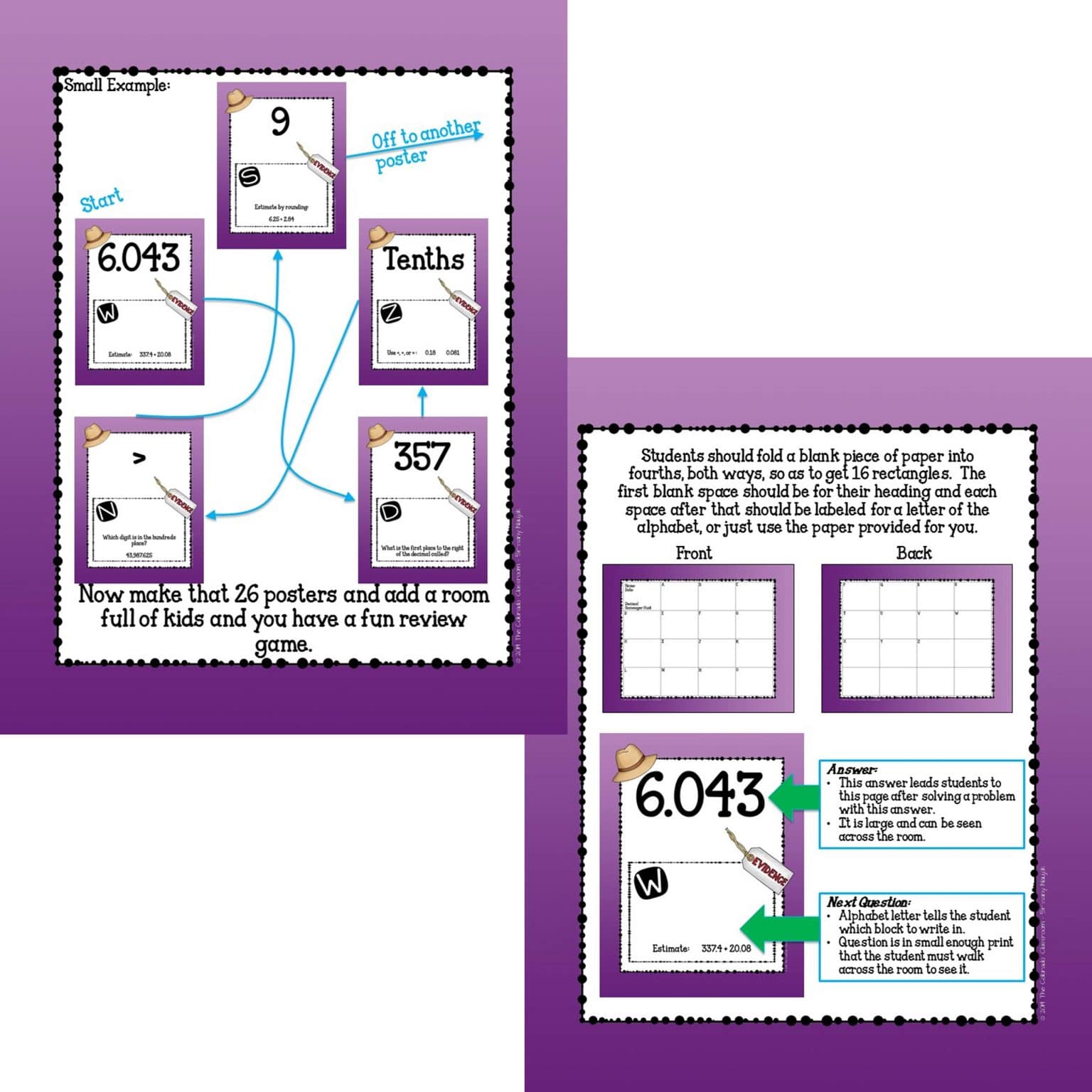 Decimals Scavenger Hunt Math Game - The Colorado Classroom