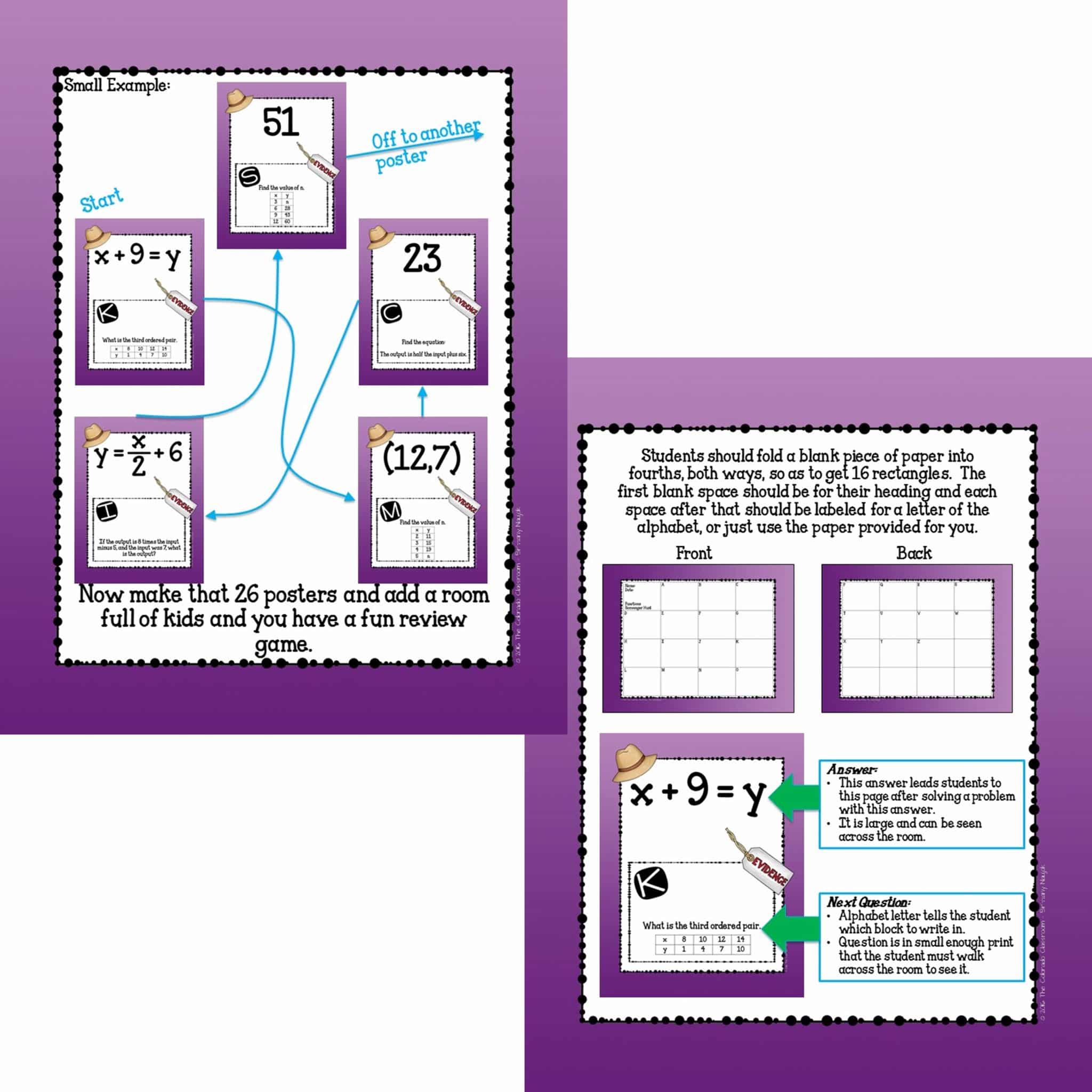 Functions Scavenger Hunt Math Game - The Colorado Classroom
