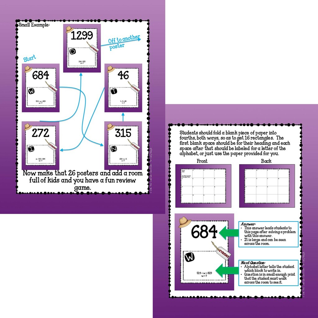 One-Step Equations Scavenger Hunt Game - The Colorado Classroom