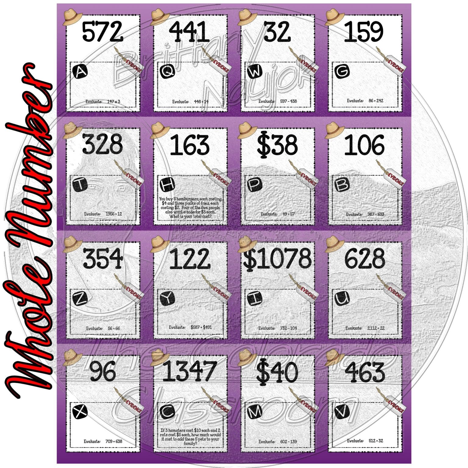 6th Grade Mathematics Scavenger Hunt Bundle