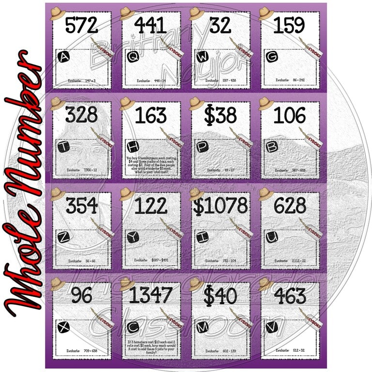 6th Grade Mathematics Scavenger Hunt Bundle