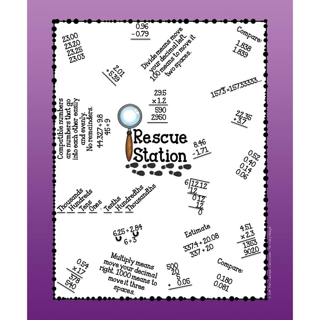 Decimals Scavenger Hunt Math Game - The Colorado Classroom