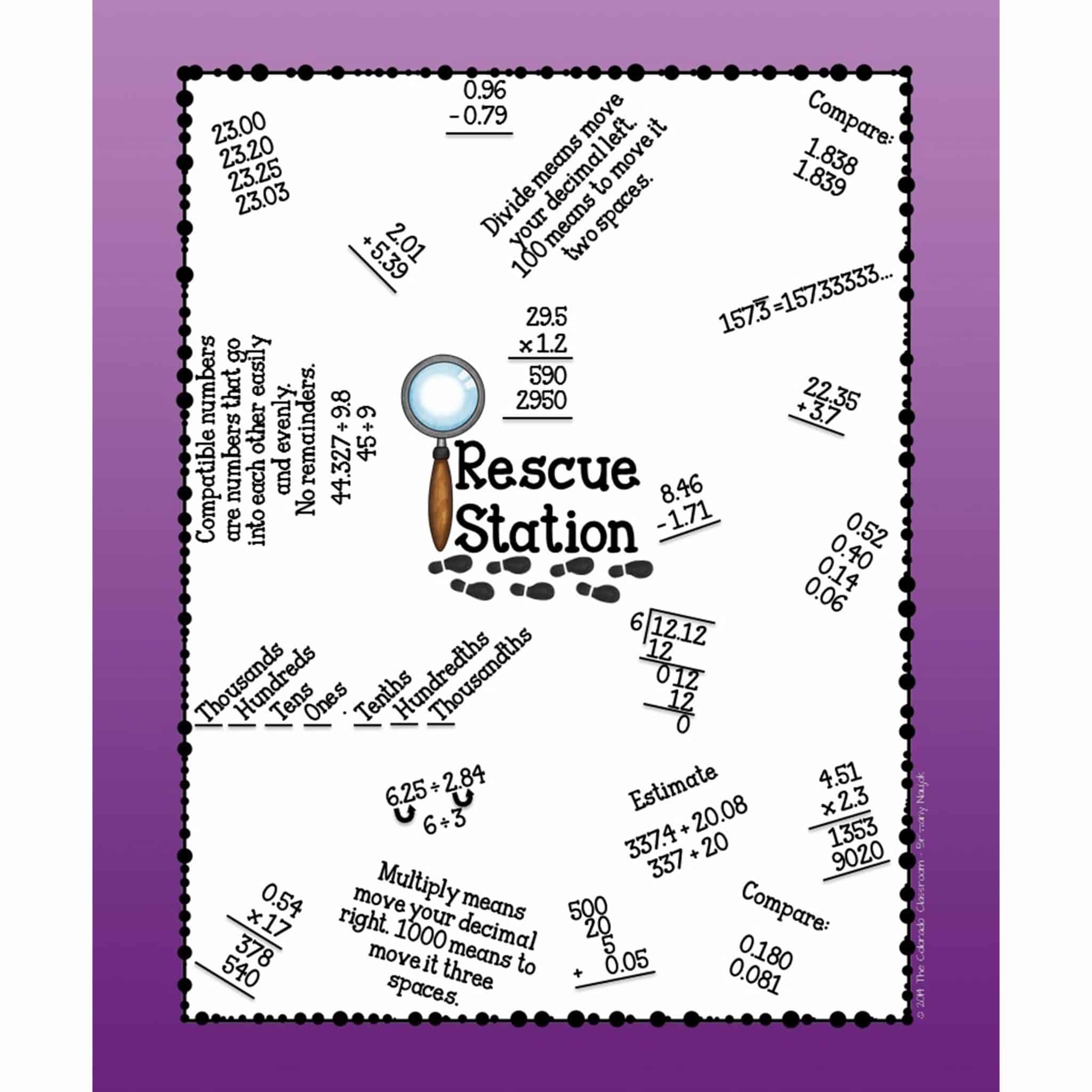 Decimals Scavenger Hunt Math Game - The Colorado Classroom