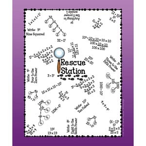 Exponents Scavenger Hunt Math Game - The Colorado Classroom