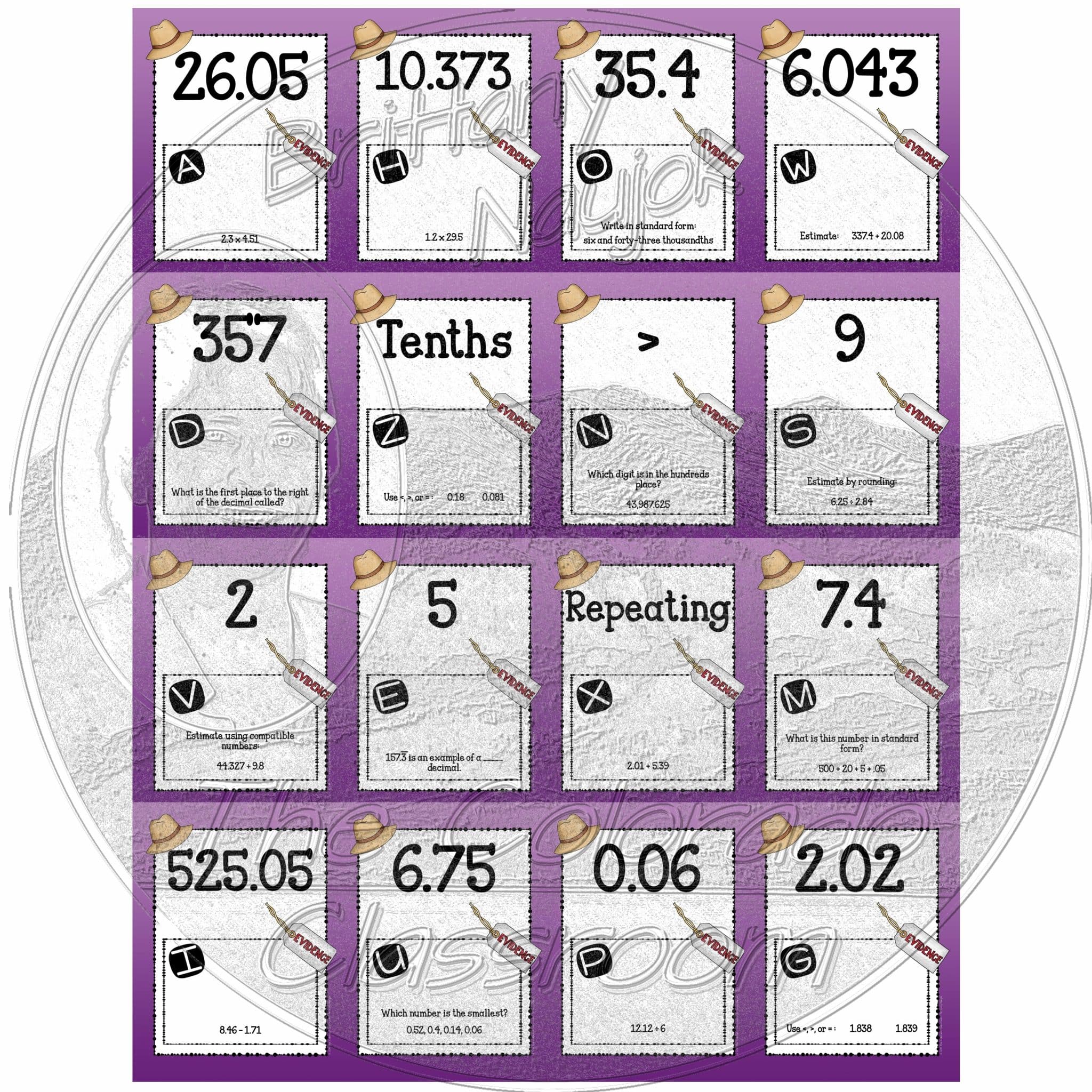 Decimals Scavenger Hunt Math Game - The Colorado Classroom