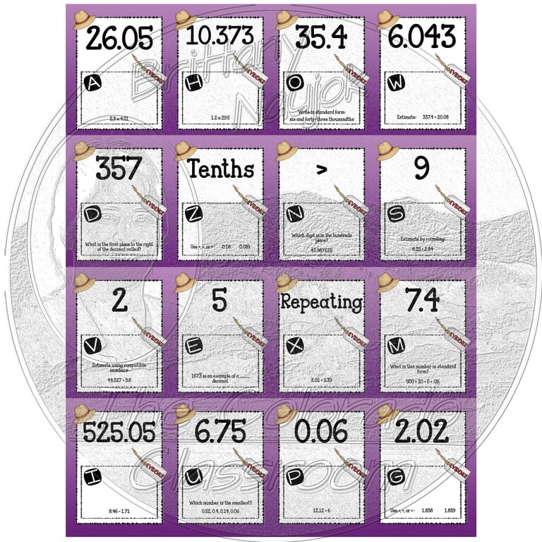 Decimals Scavenger Hunt Math Game - The Colorado Classroom