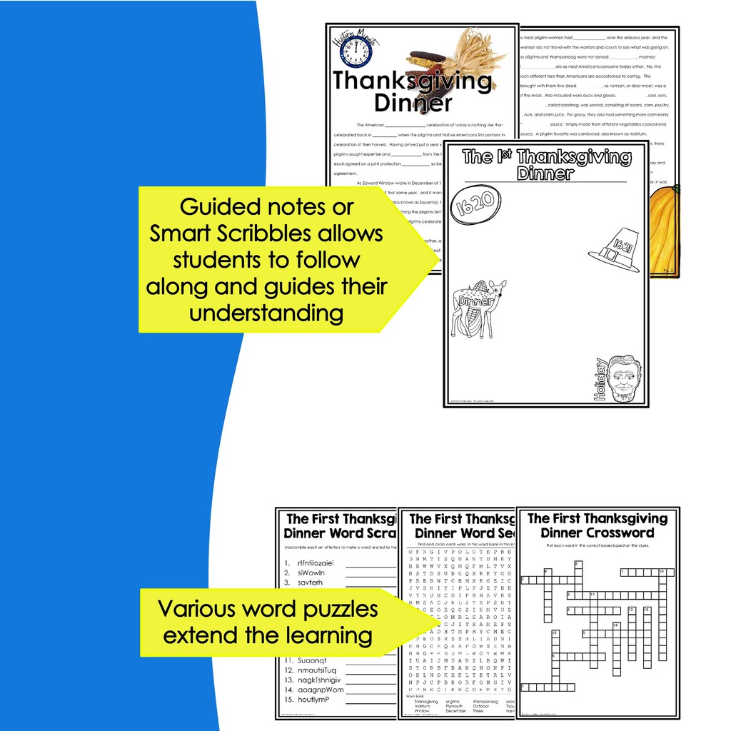 The First Thanksgiving Reading Math Activities - The Colorado Classroom