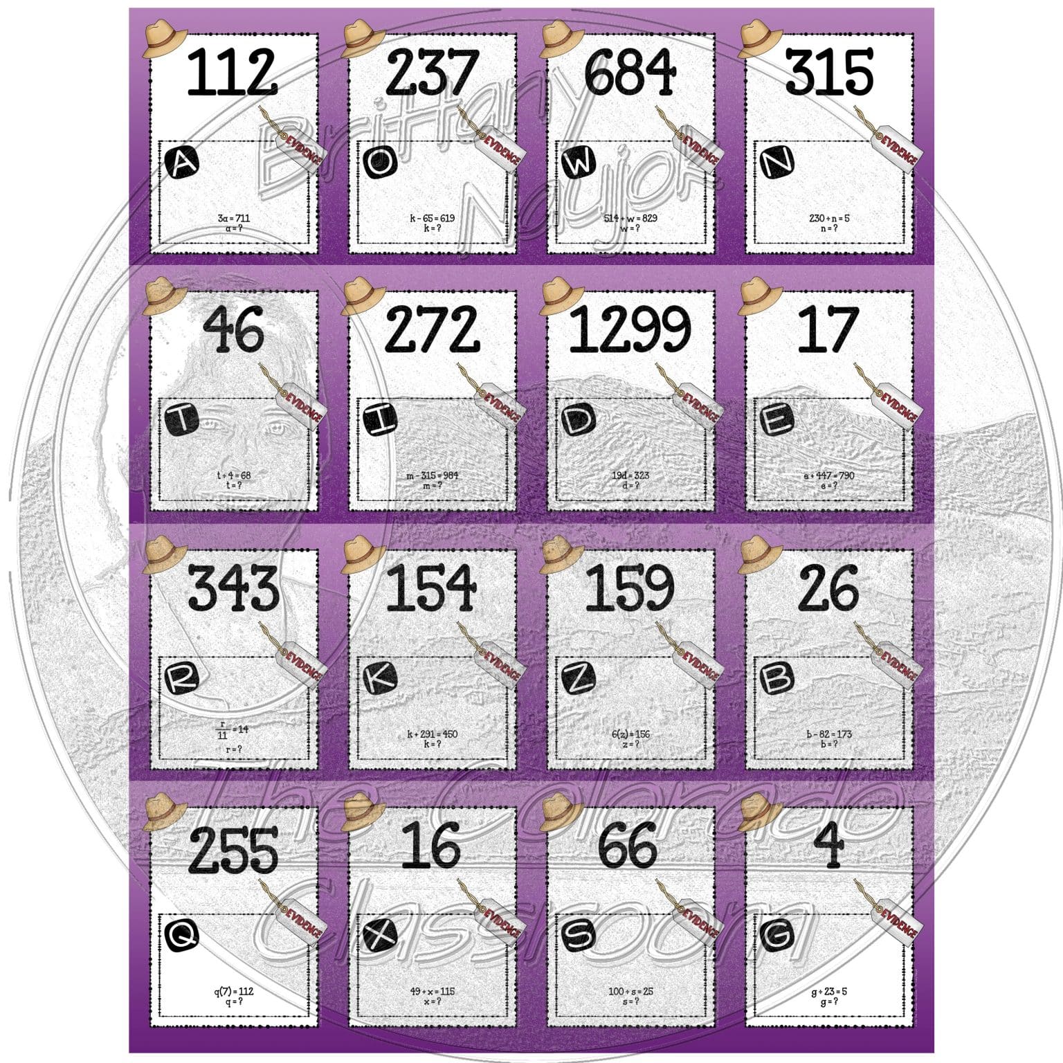 One-Step Equations Scavenger Hunt Game - The Colorado Classroom