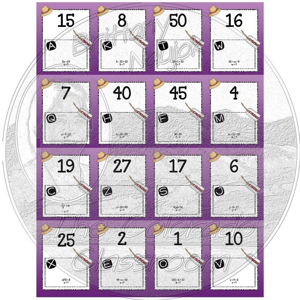 One-Step Equations Basic Math Game - The Colorado Classroom