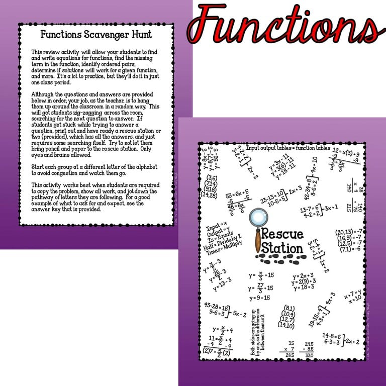 6th Grade Mathematics Scavenger Hunt Bundle