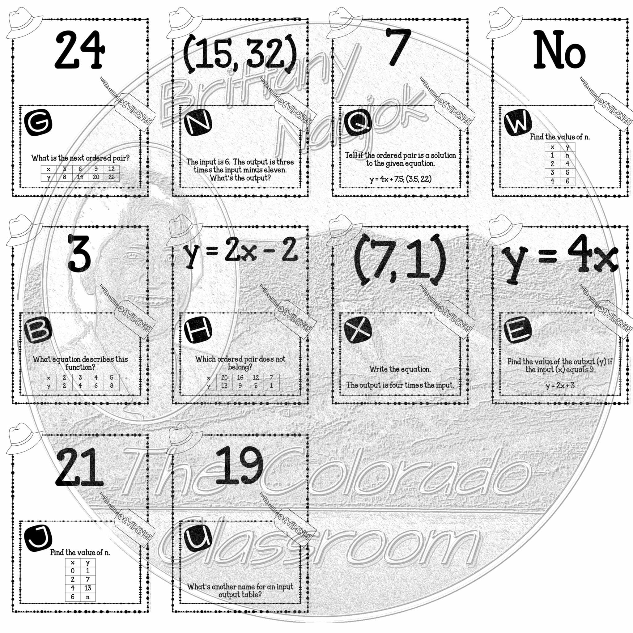 Functions Scavenger Hunt Math Game - The Colorado Classroom