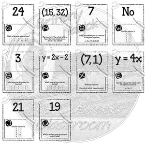 Functions Scavenger Hunt Math Game - The Colorado Classroom