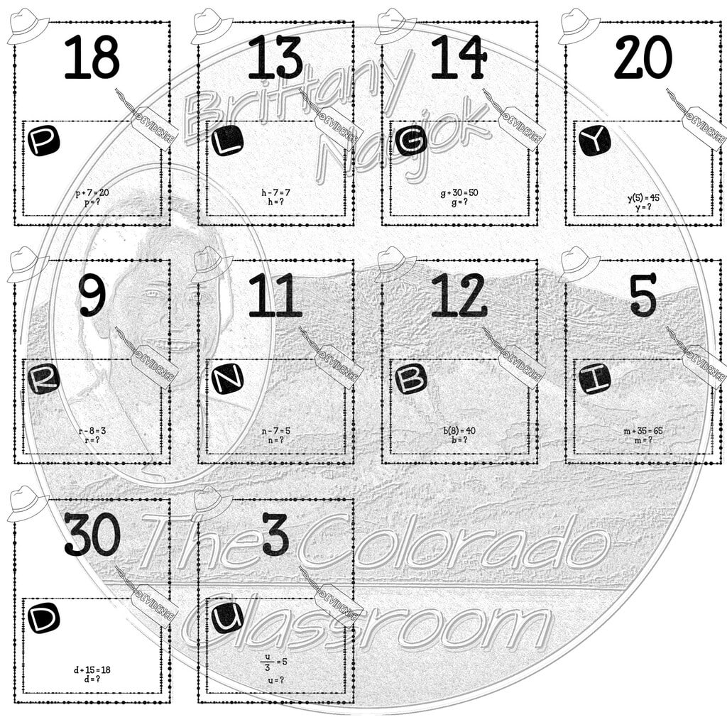 One-Step Equations Basic Math Game - The Colorado Classroom