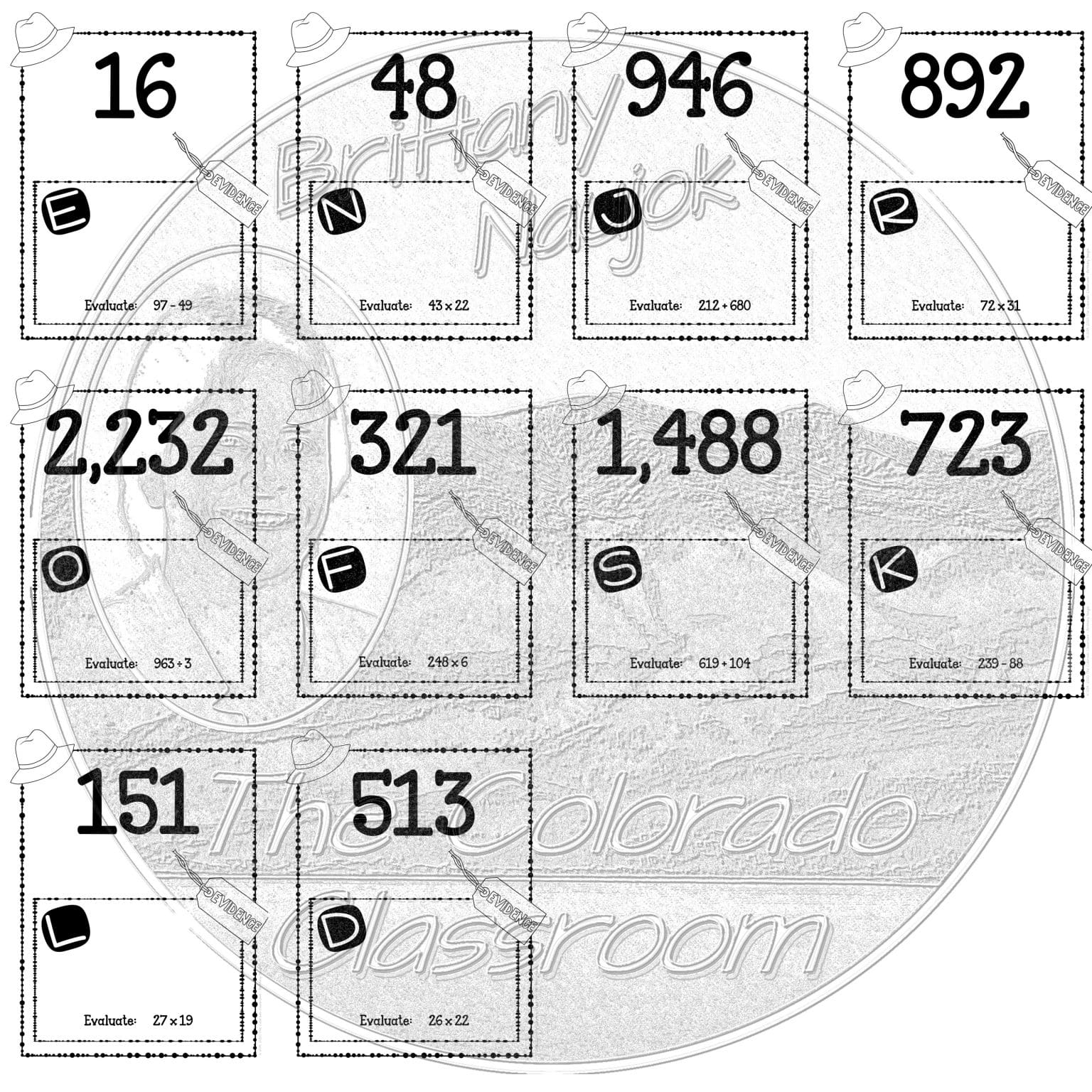 Whole Number Scavenger Hunt Math Game - The Colorado Classroom