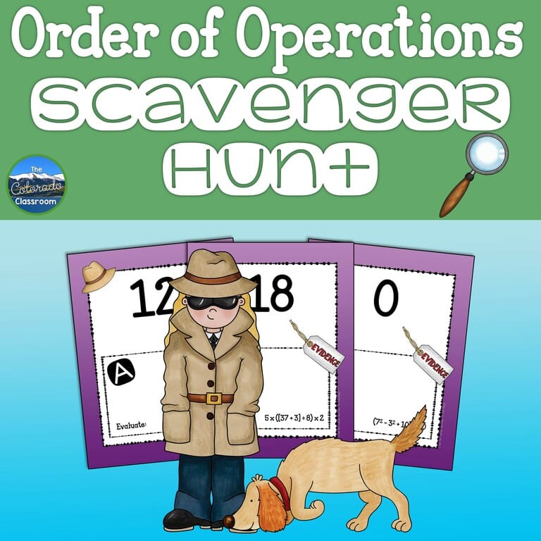 Order Of Operations Scavenger Hunt Game - The Colorado Classroom