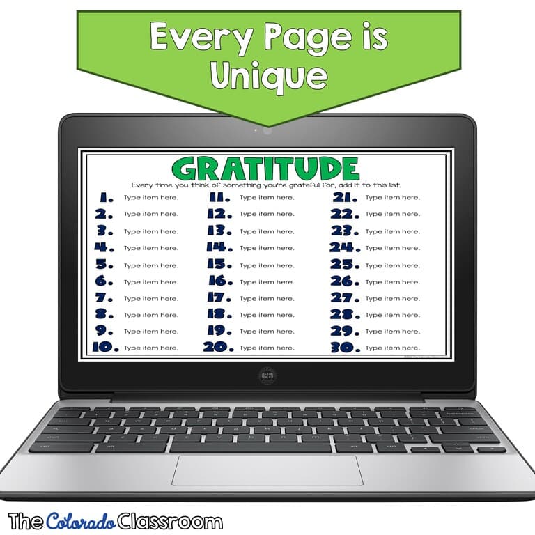 Gratitude Journal With Activities For Kids - The Colorado Classroom