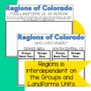 Colorado Regions Unit - Colorado State History - The Colorado Classroom