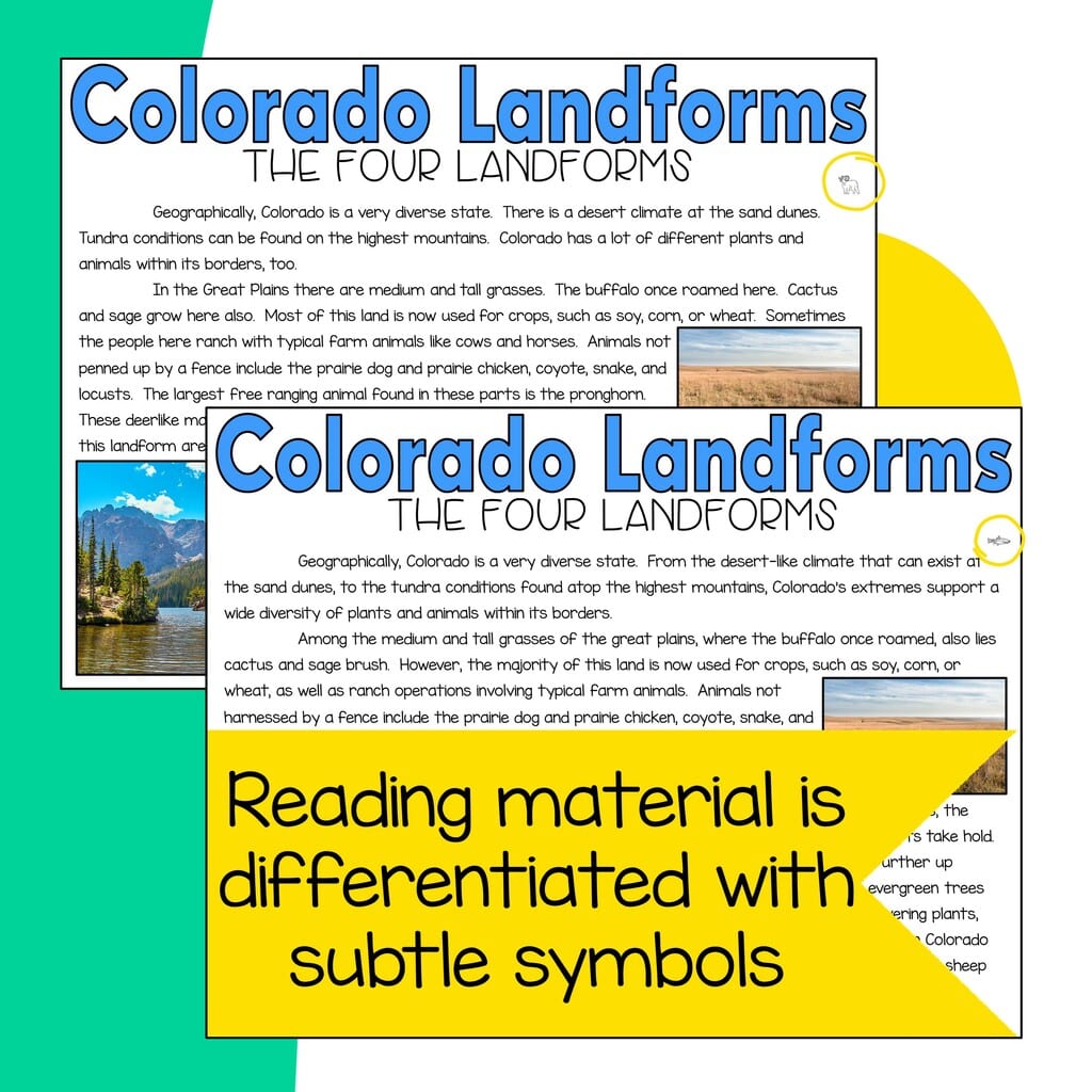 Colorado Landforms Unit - Colorado State History - The Colorado Classroom