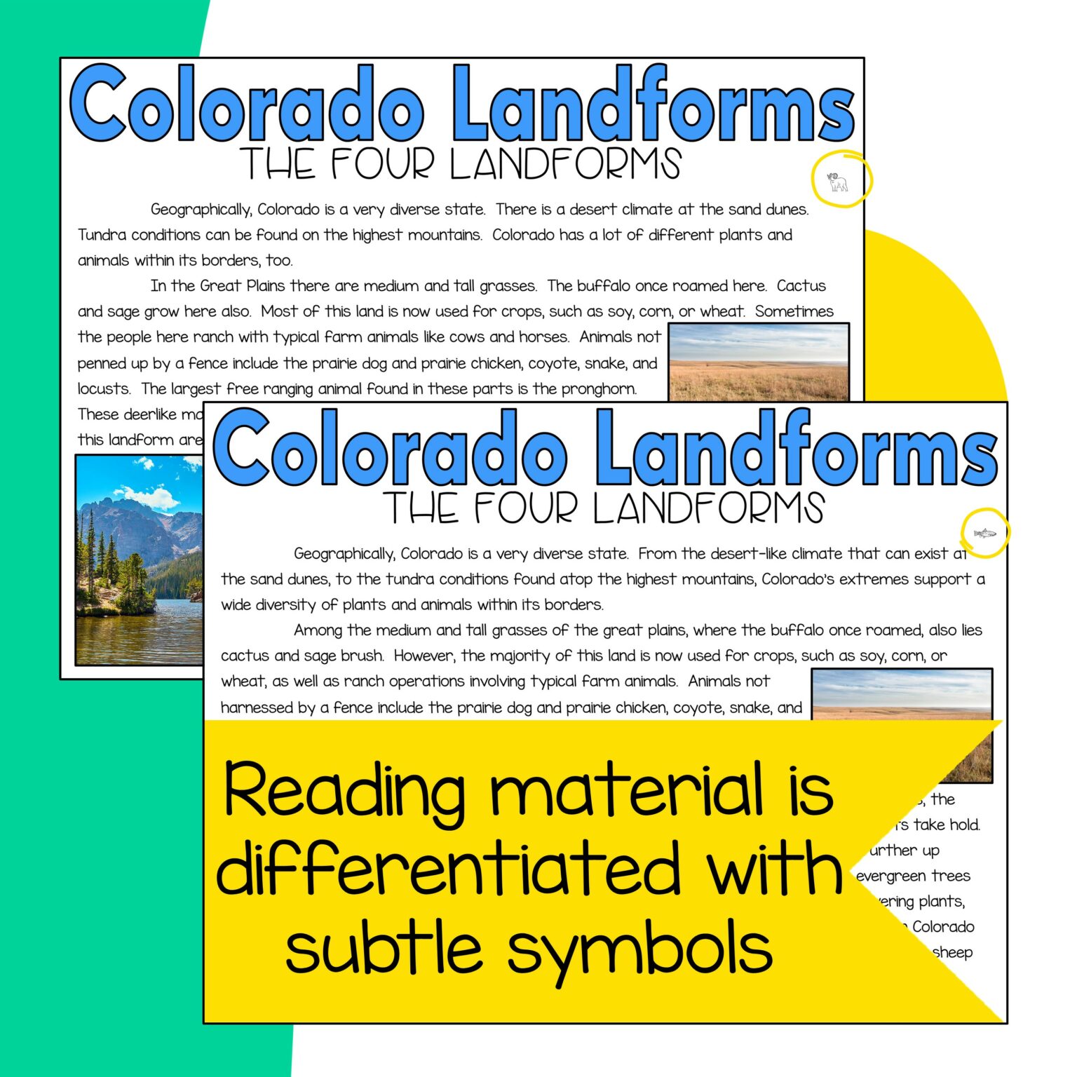 Colorado Landforms Unit - Colorado State History - The Colorado Classroom