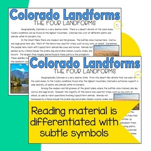 Colorado Landforms Unit - Colorado State History - The Colorado Classroom