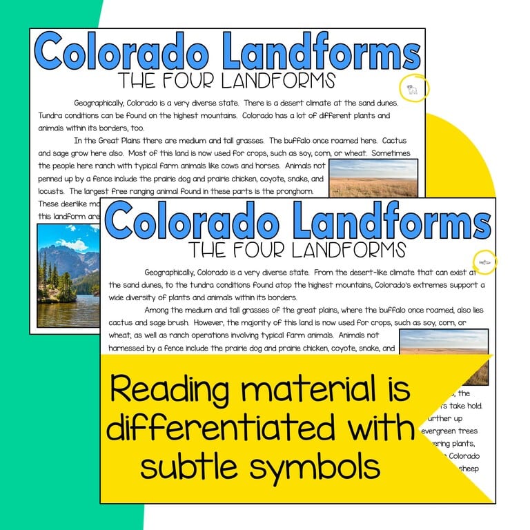 Colorado Landforms Unit - Colorado State History - The Colorado Classroom