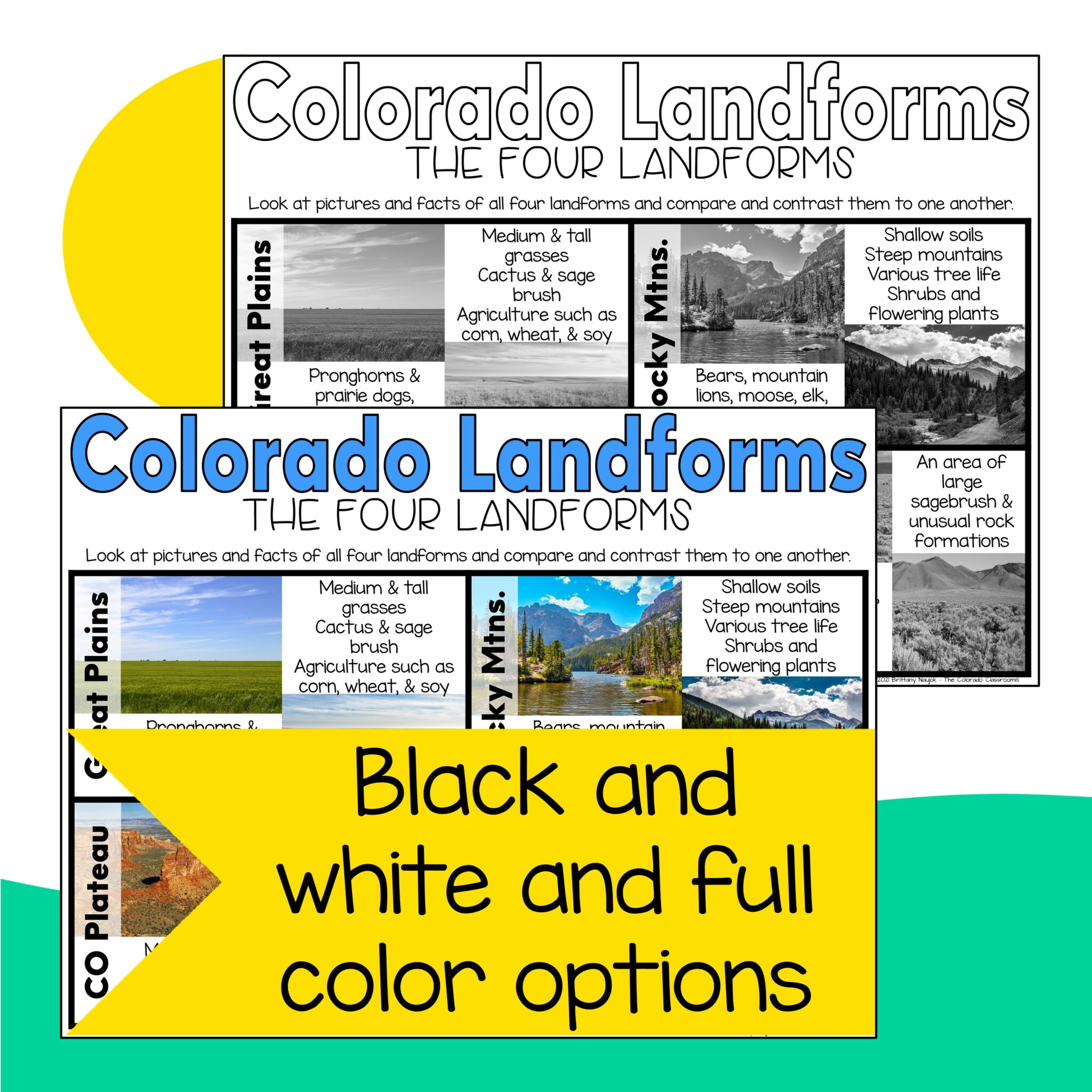 Colorado Landforms Unit - Colorado State History - The Colorado Classroom