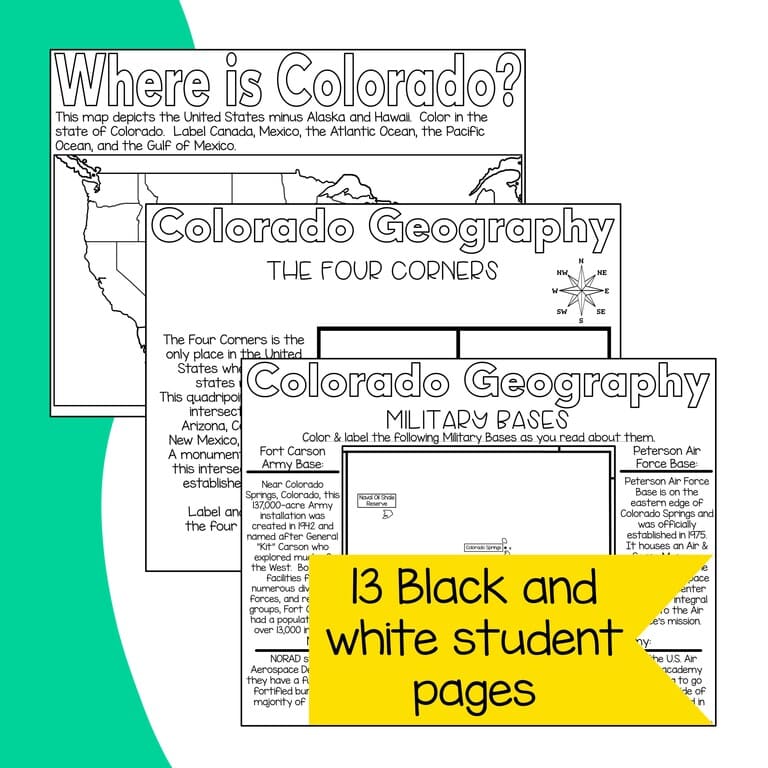 Colorado Geography Unit - Colorado State History - The Colorado Classroom