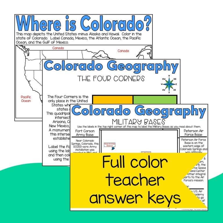Colorado Geography Unit - Colorado State History - The Colorado Classroom
