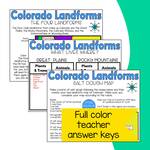 Colorado Landforms Unit - Colorado State History - The Colorado Classroom