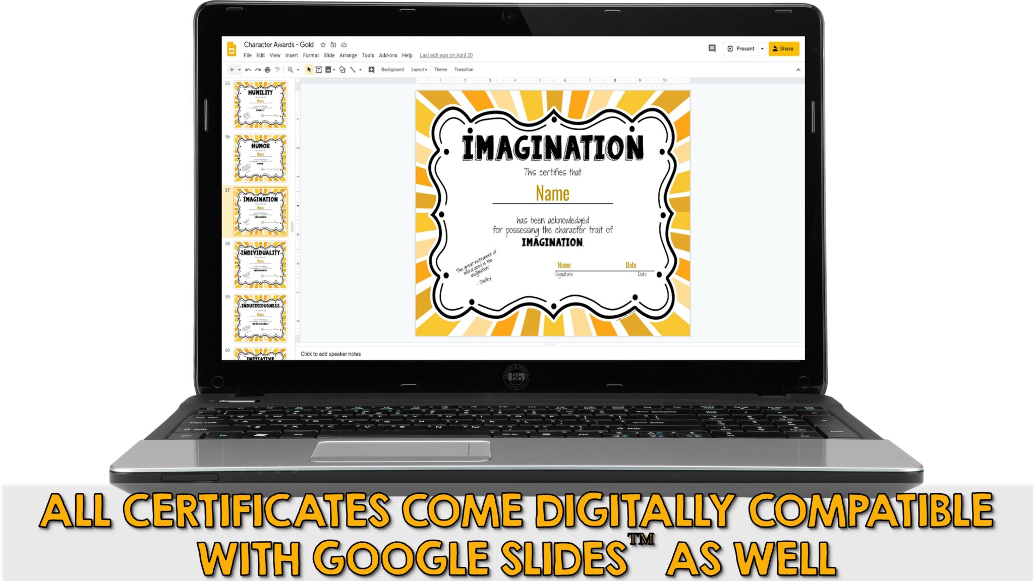 Gold Character Trait Awards - The Colorado Classroom