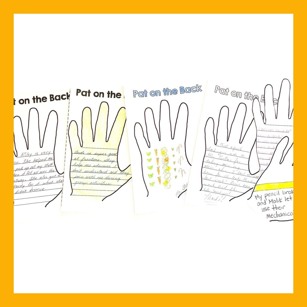 Pat On The Back Recognition Cards - The Colorado Classroom