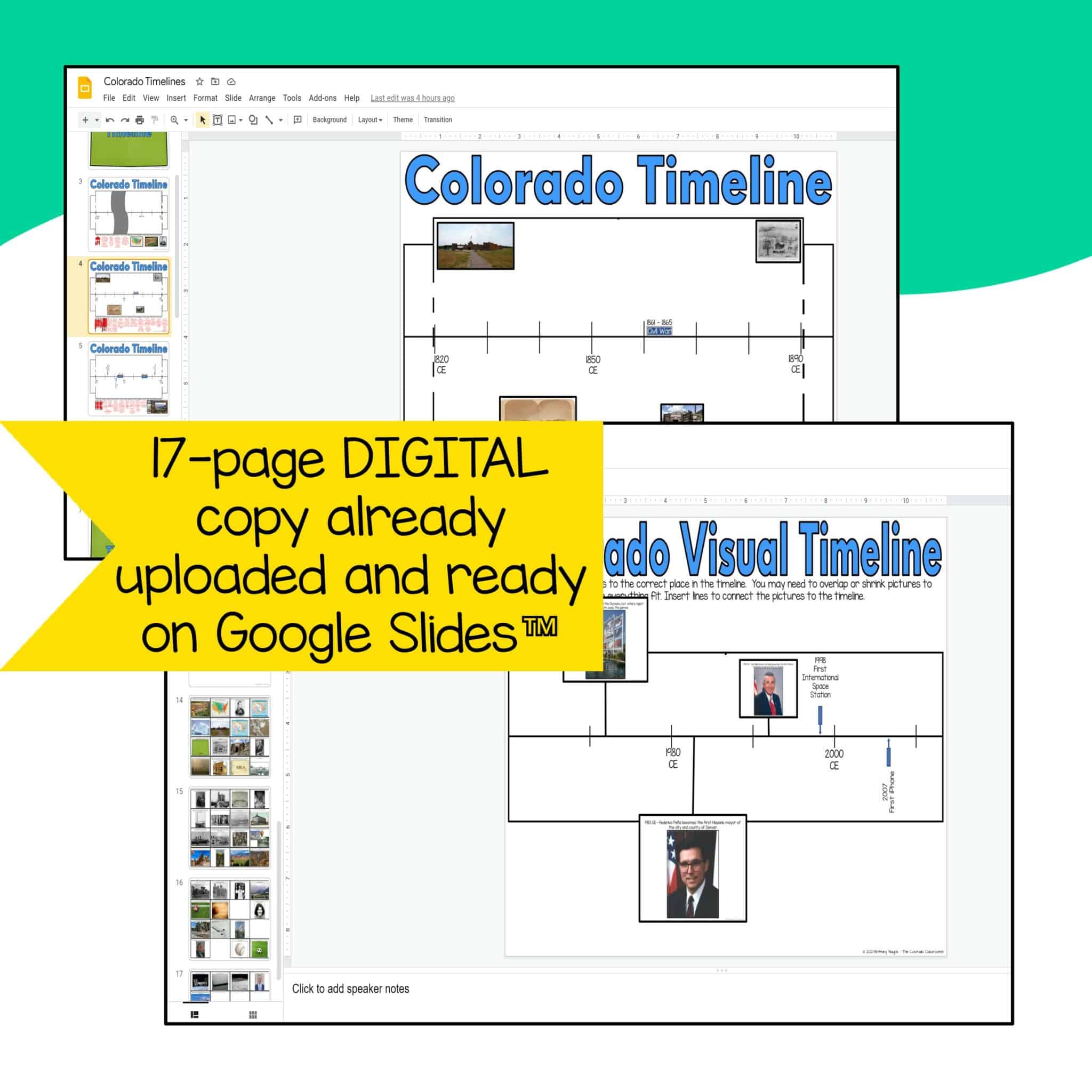Colorado Timeline Unit - Colorado State History - The Colorado Classroom