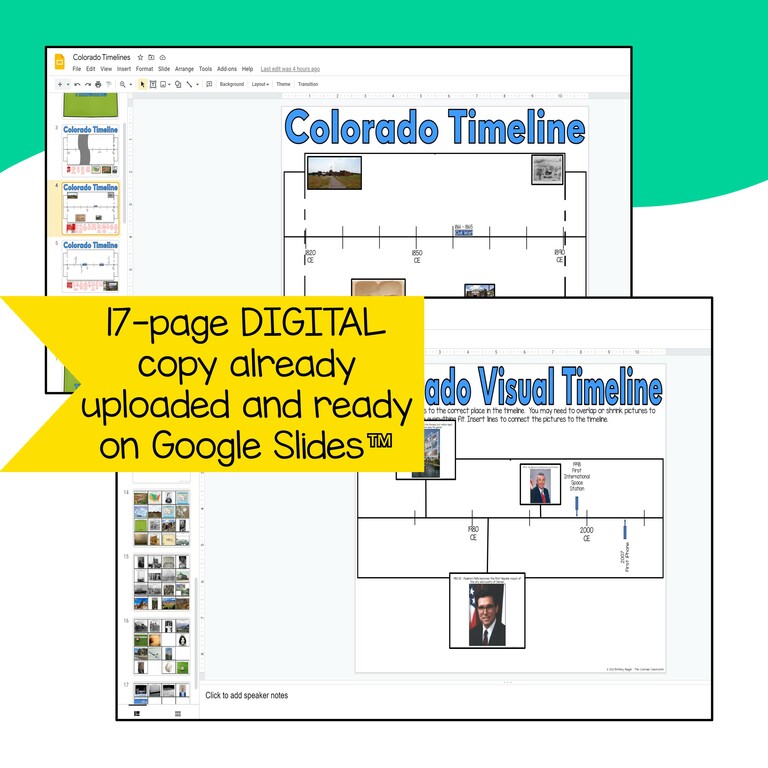 Colorado Timeline Unit - Colorado State History - The Colorado Classroom