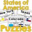 States And Capitals Puzzles Of The United States - The Colorado Classroom