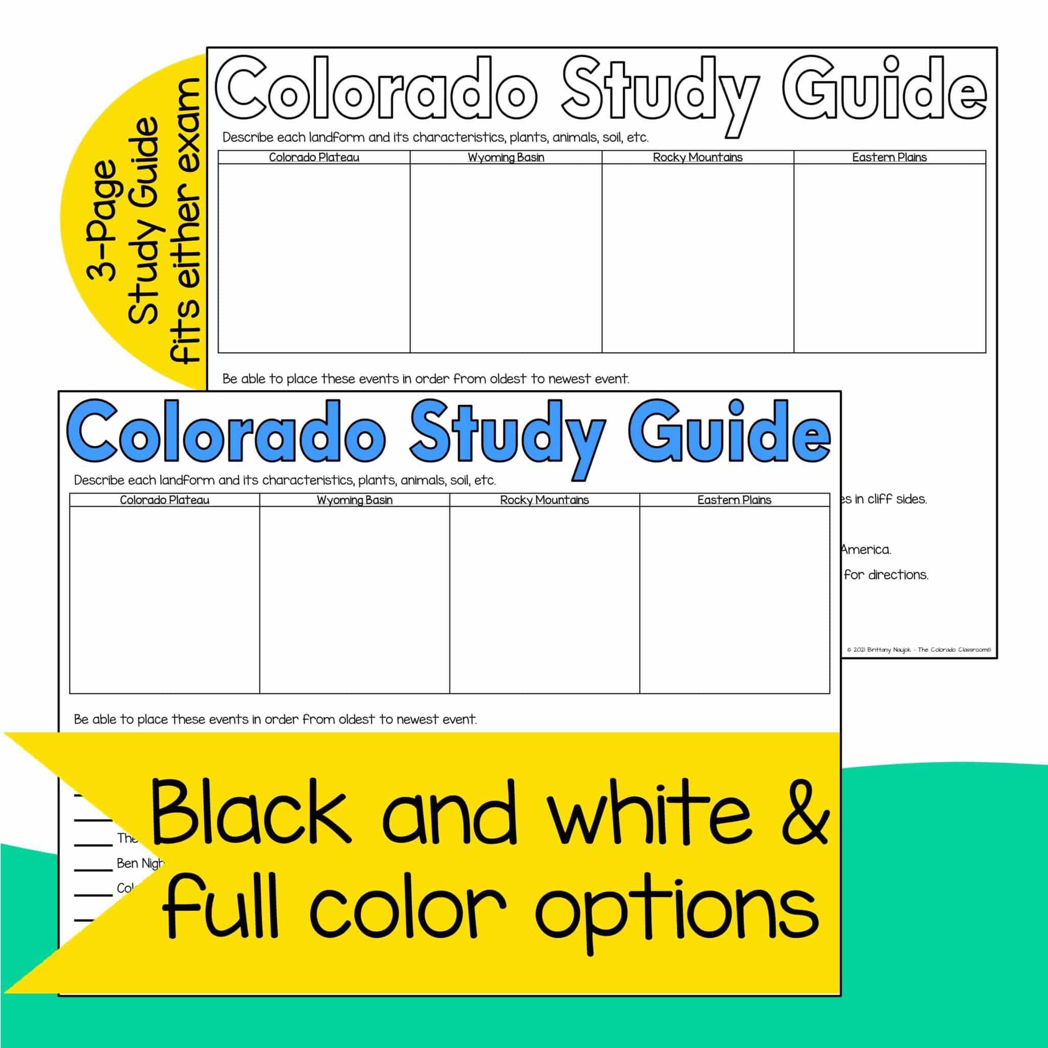 Colorado State History Assessment On Colorado History Geography ...