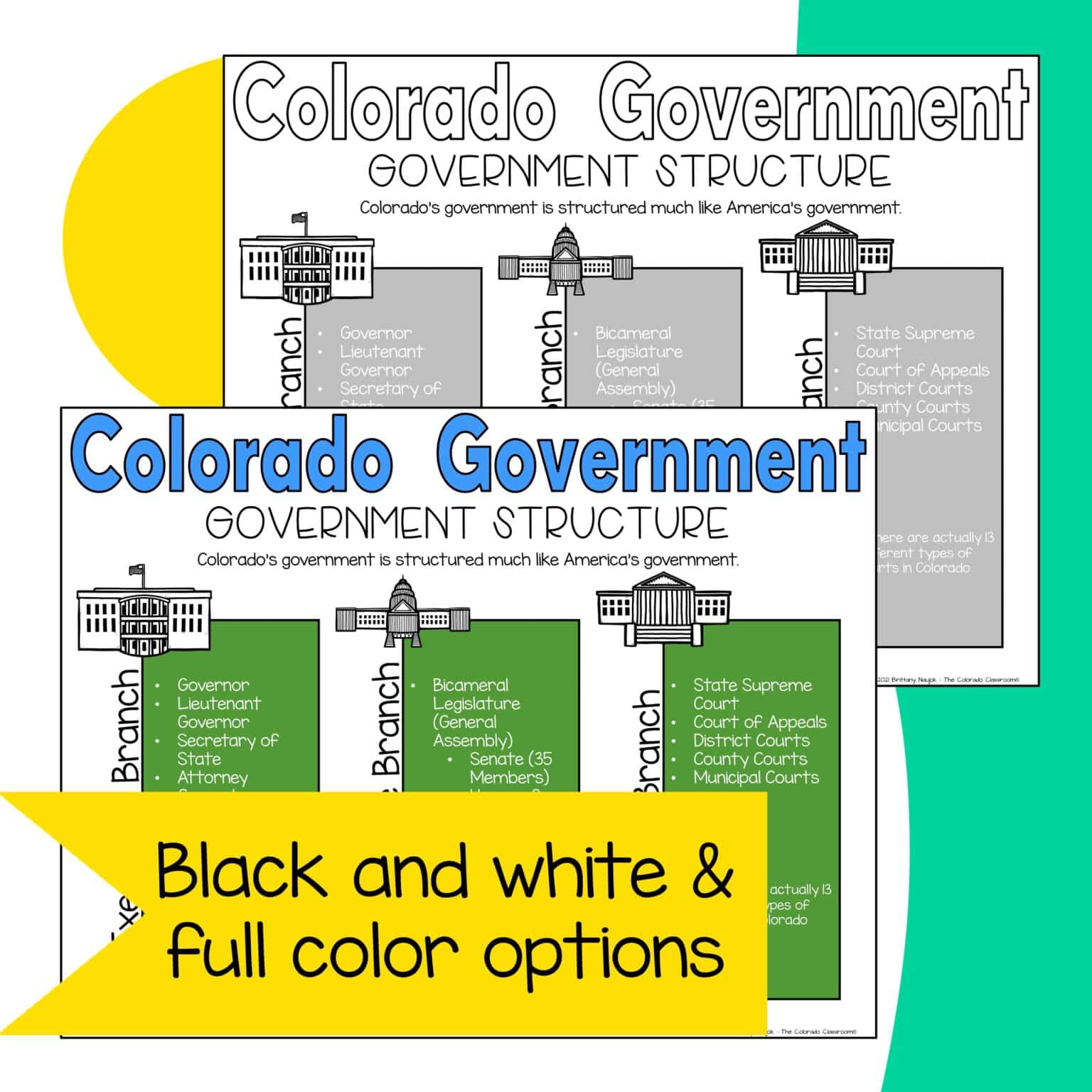 Colorado State History And Geography State Study With Government ...