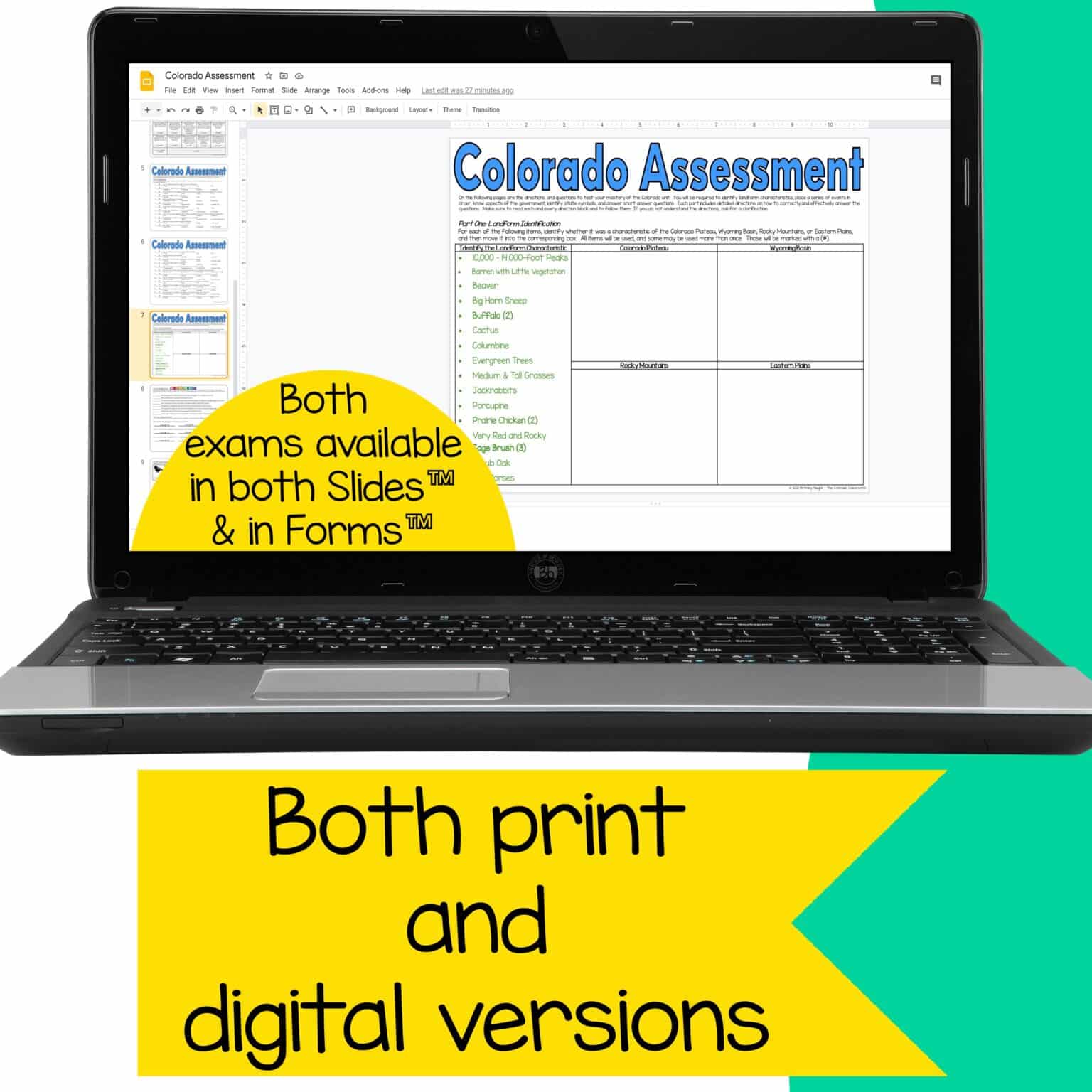 Colorado State History Assessment On Colorado History Geography ...