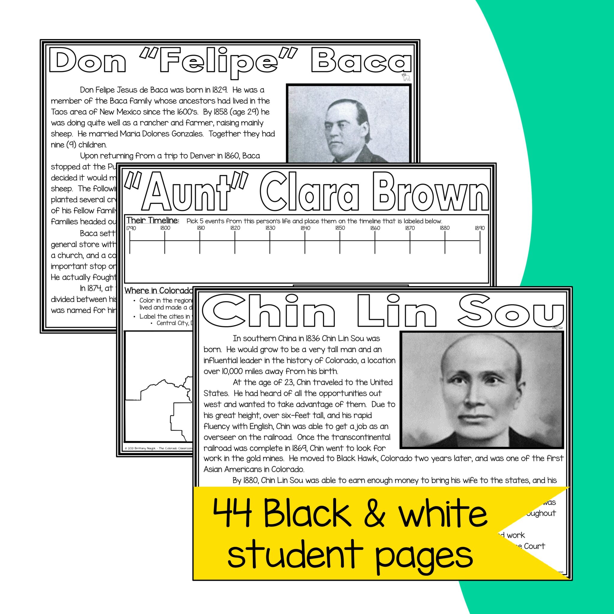 Colorado Influential And Famous People In History Unit - Colorado ...