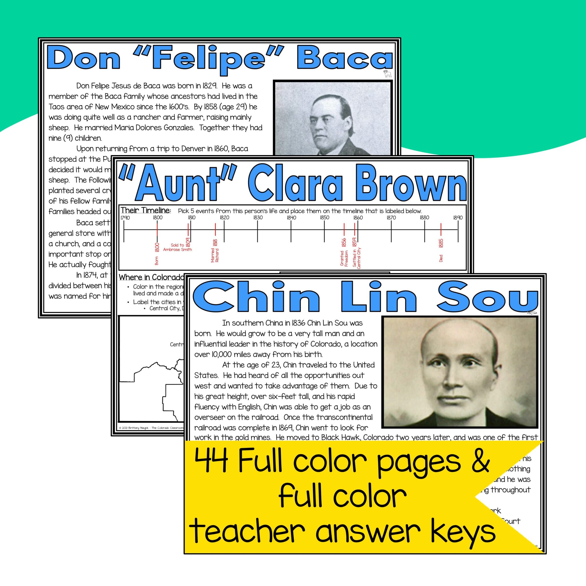 Colorado Influential And Famous People In History Unit - Colorado ...